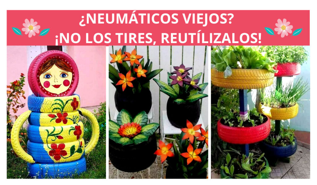 15 Hermosas Ideas De Decoración De Jardines Con Neumáticos ...