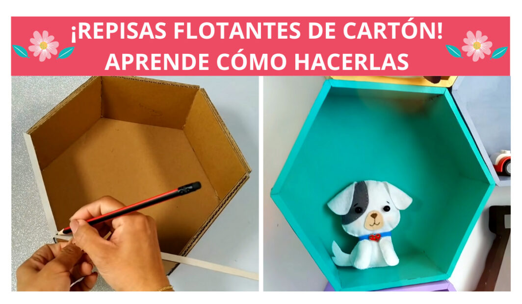 ¡REPISAS FLOTANTES HECHAS CON CARTÓN! Fácil De Hacer Y Muy Decorativas ...