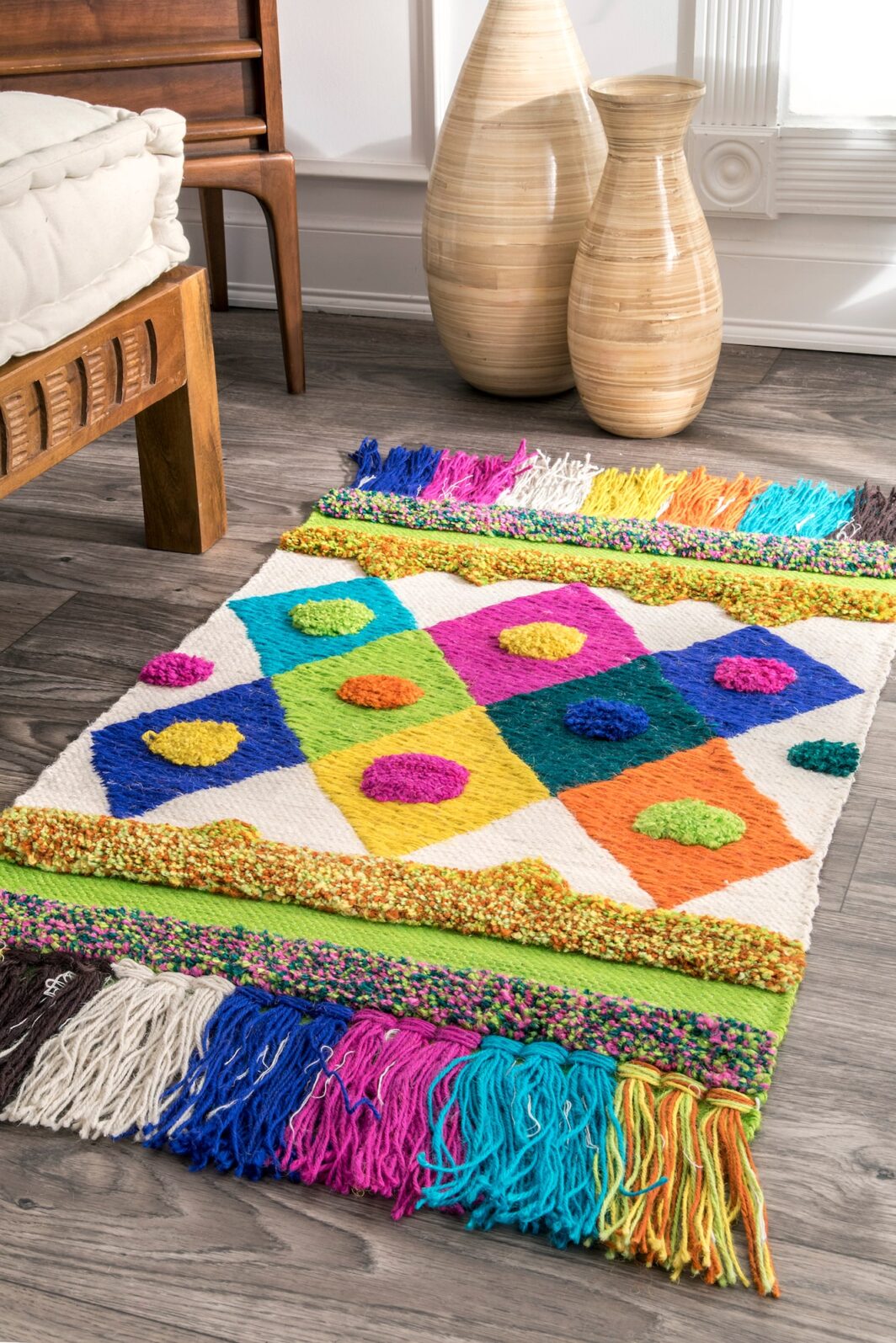 Alfombras Coloridas Que Podrás Hacer Tu Misma Con Lana Para Decorar Tu ...