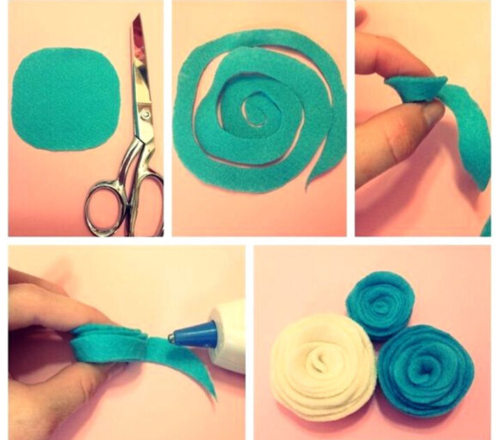 Paso A Paso De Flores De Colores Hechas Con Tela De Fieltro ...