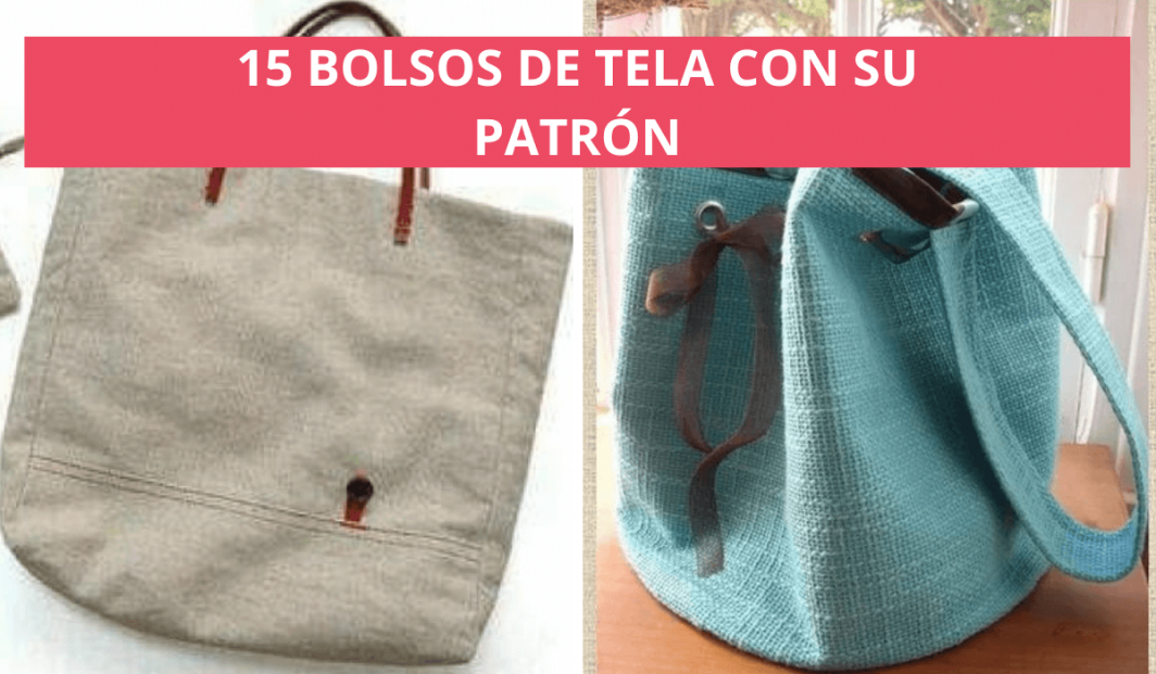 15 Ideas de bolsos hechos de tela con su patrón | Manualidades eli