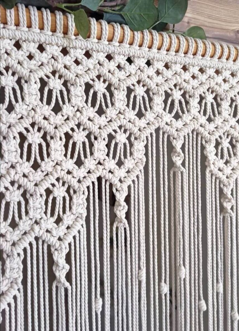 17 Ideas de cortinas hechas con la técnica del macramé