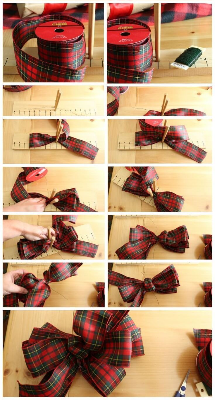 Paso a paso para hacer bellísimos moños navideños para decorar