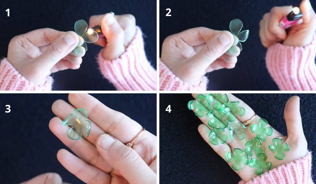 La mejor forma de hacer una flor con botella plástica en un 2 x 3