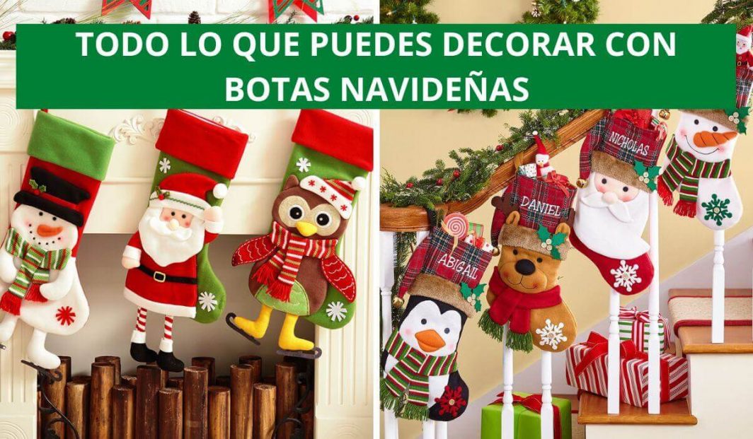 Hermosas Botas Navideñas Para Colgar En Cualquier Rincón