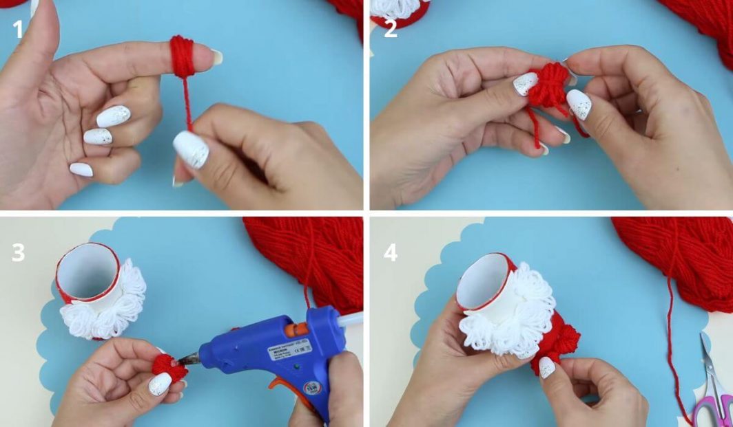 Paso A Paso Para Hacer Un Papá Noel Con Un Tubo De Cartón