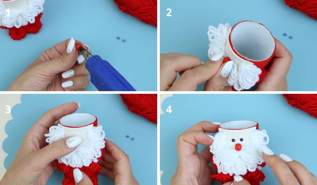 Paso A Paso Para Hacer Un Papá Noel Con Un Tubo De Cartón
