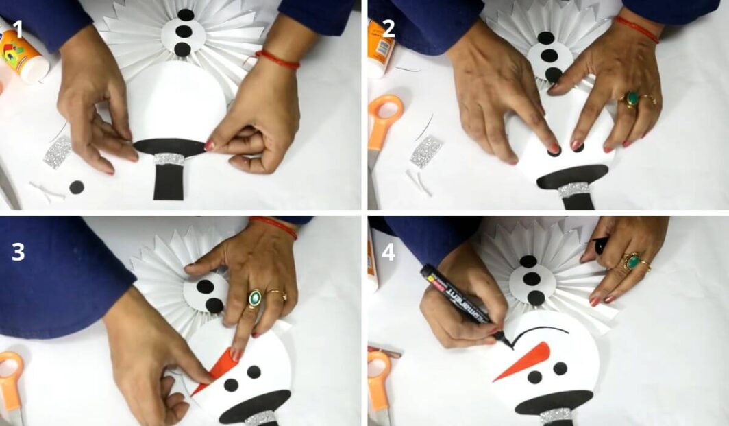 Manualidad Navideña Para El Colegio Con Muñeco de Nieve