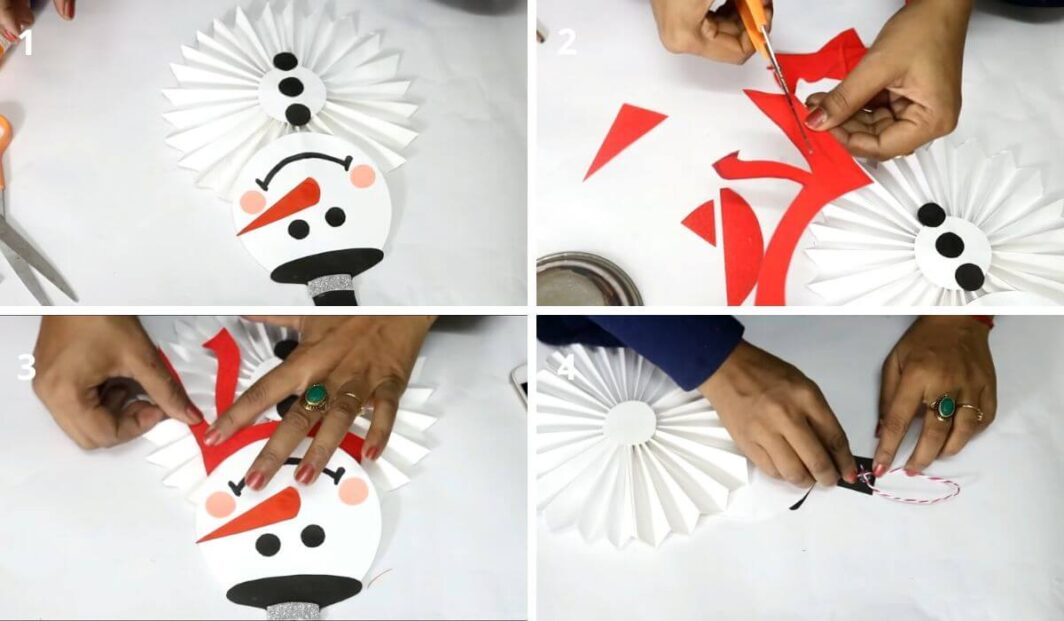 Manualidad Navideña Para El Colegio Con Muñeco de Nieve