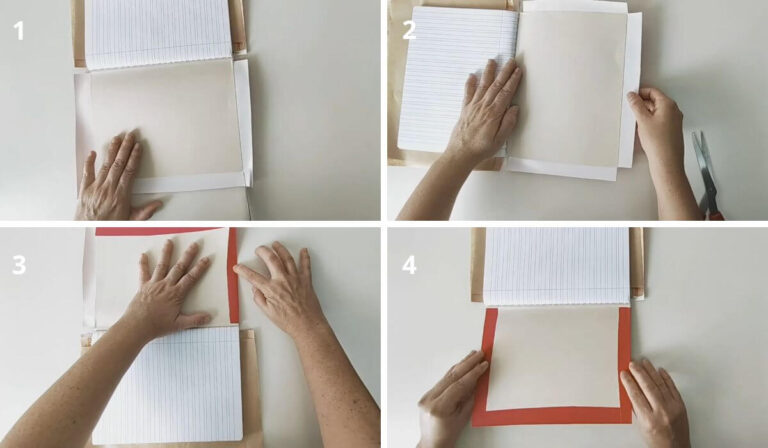 ¡FÁCIL! CÓMO FORRAR CUADERNOS O LIBRETAS ESCOLARES CON ESTE PASO A PASO ...