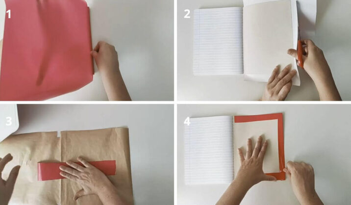 ¡FÁCIL! CÓMO FORRAR CUADERNOS O LIBRETAS ESCOLARES CON ESTE PASO A PASO ...