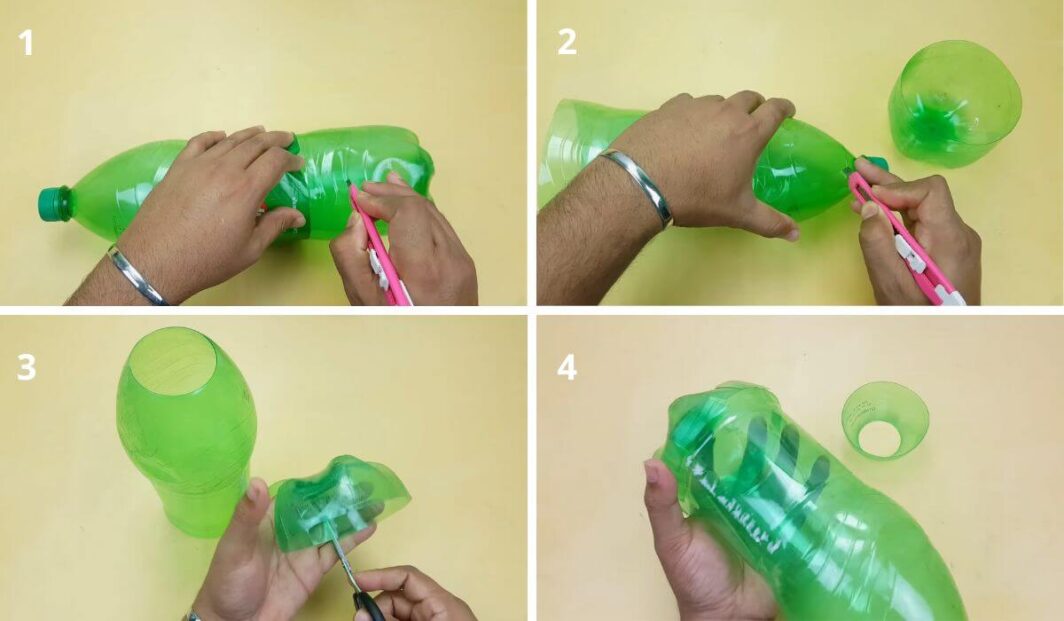 ¡FÁCIL! UTILIZA UNA BOTELLA PLÁSTICA PARA UN BELLO FLORERO ...