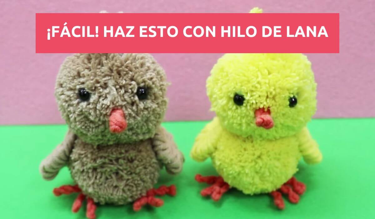 CÓMO HACER UN POLLITO PARA NIÑOS CON HILO DE LANA