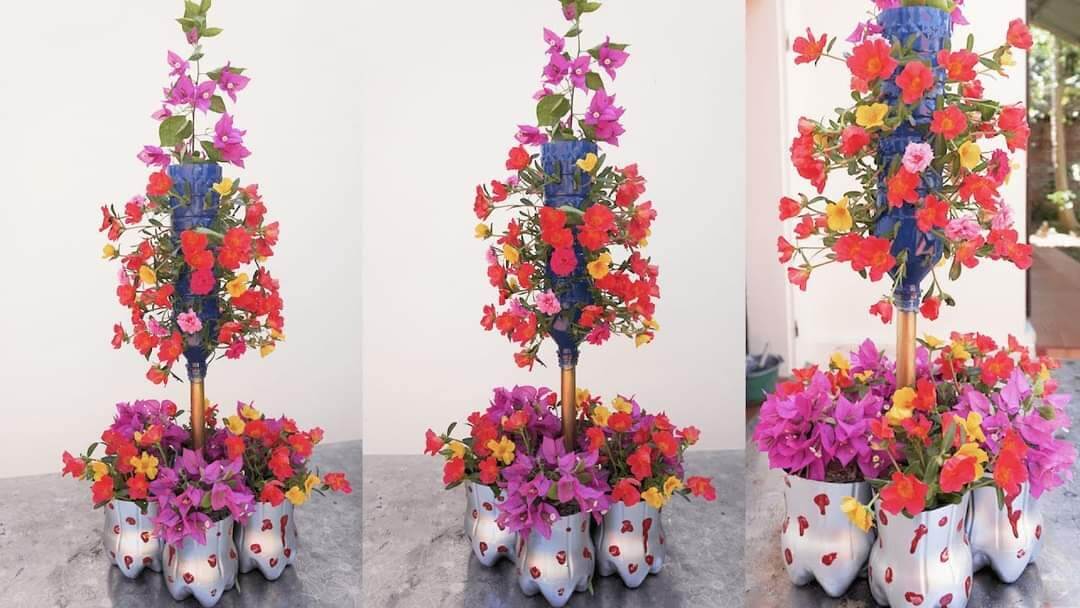 15 Ideas De Macetas Hechas Con Botellas PET Que Enamoran