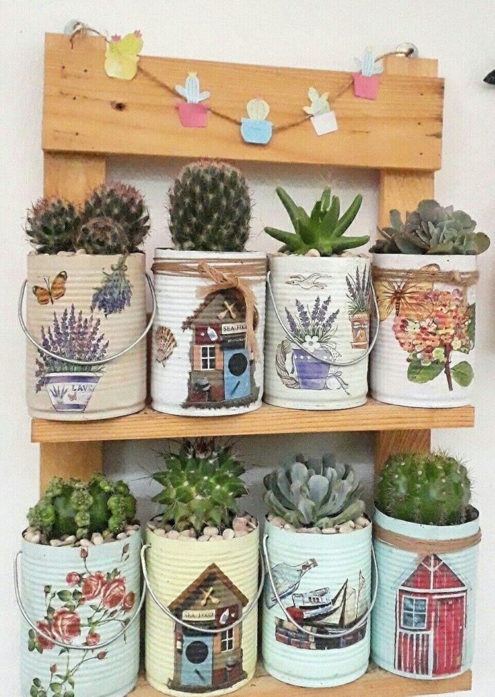 LAS LATAS SON PERFECTAS PARA HACER HERMOSAS MACETAS PARA DECORAR EL ...