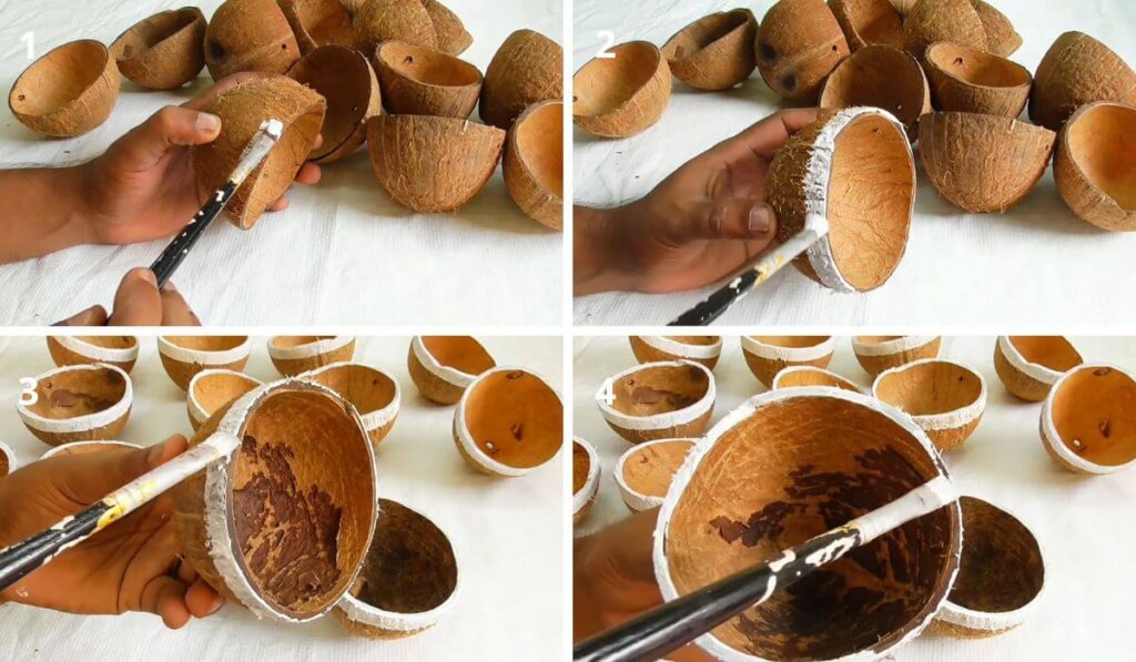 APRENDE CÓMO HACER UNA MACETA CON CÁSCARAS DE COCO COLGANTE. ¡NO LAS ...