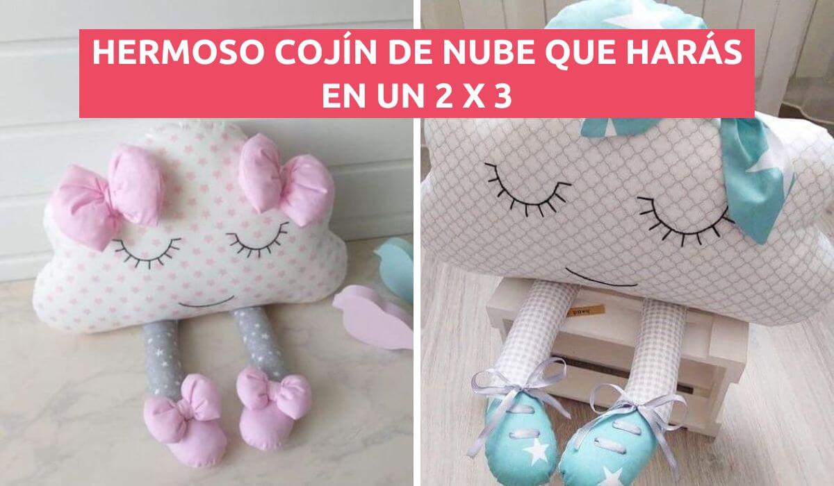 ¡FÁCIL! CÓMO HACER UN LINDO COJÍN DE NUBE PARA DECORAR | Manualidades eli