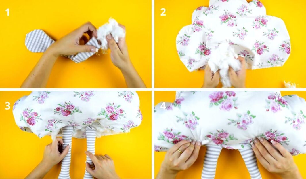 ¡FÁCIL! CÓMO HACER UN LINDO COJÍN DE NUBE PARA DECORAR | Manualidades eli