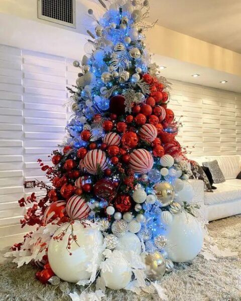 CÓMO DECORAR UN ÁRBOL DE NAVIDAD CON ESFERAS GIGANTES. ¡AQUÍ 16 IDEAS ...