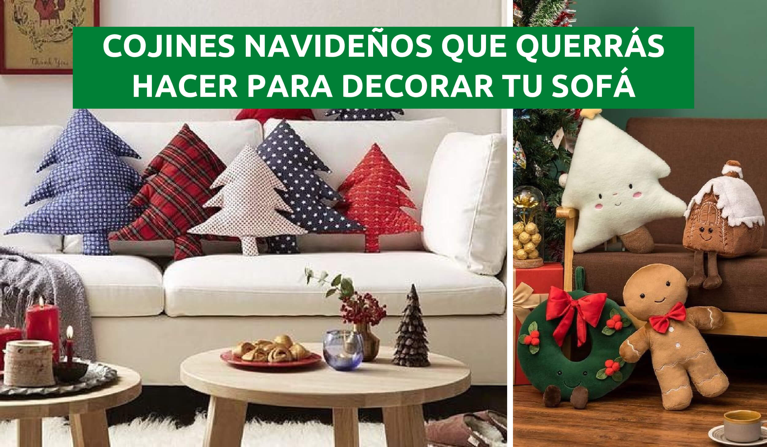 ¡WOW! LINDOS COJINES NAVIDEÑOS QUE QUERRÁS HACER DESDE YA PARA TU HOGAR ...