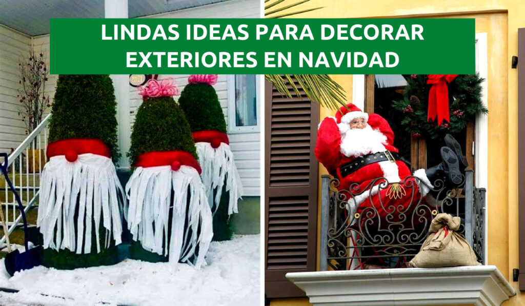 BELLÍSIMAS IDEAS NAVIDEÑAS PARA DECORAR EXTERIORES | Manualidades eli