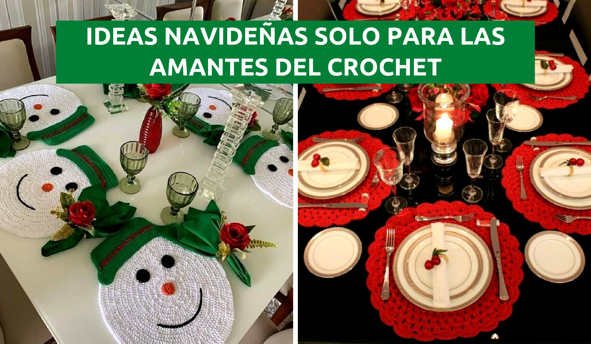 MANTELES INDIVIDUALES NAVIDEÑOS PARA LAS AMANTES DEL CROCHET ...