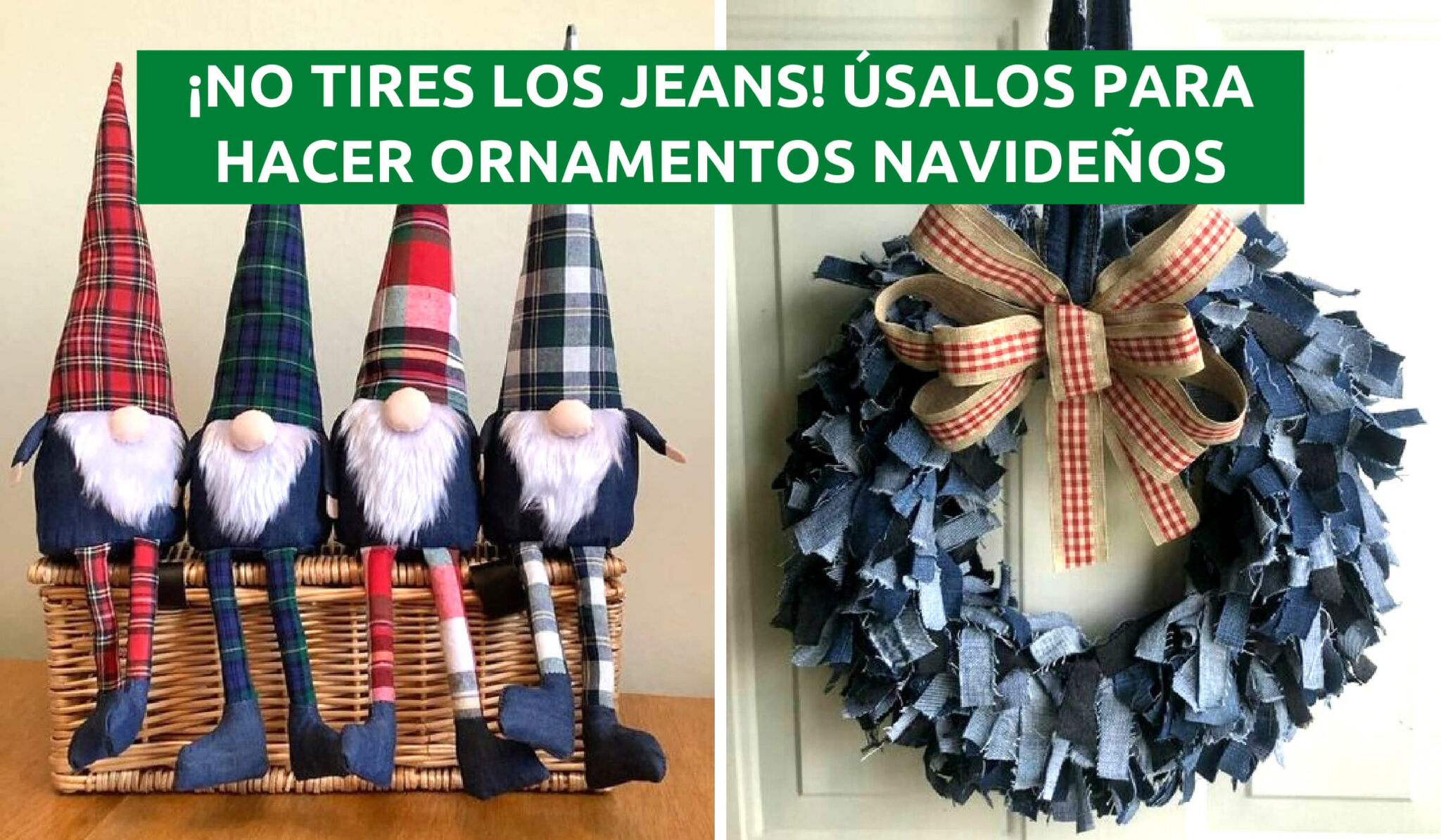 ES QUE LOS ORNAMENTOS NAVIDEÑOS HECHOS CON JEANS, ¡SON HERMOSOS ...