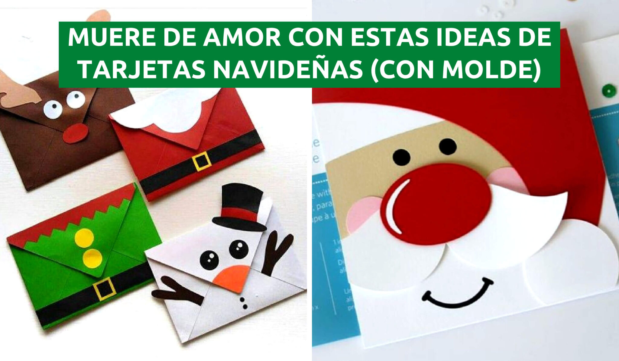 ¡LINDAS IDEAS DE TARJETAS NAVIDEÑAS HECHAS A MANO QUE ENAMORAN ...