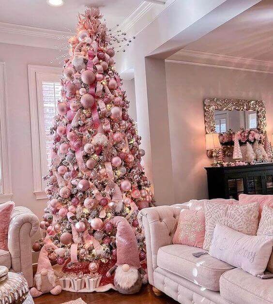 ¡Son Preciosos Los Árboles De Navidad En Color Rosa! Aquí 15 Ideas ...