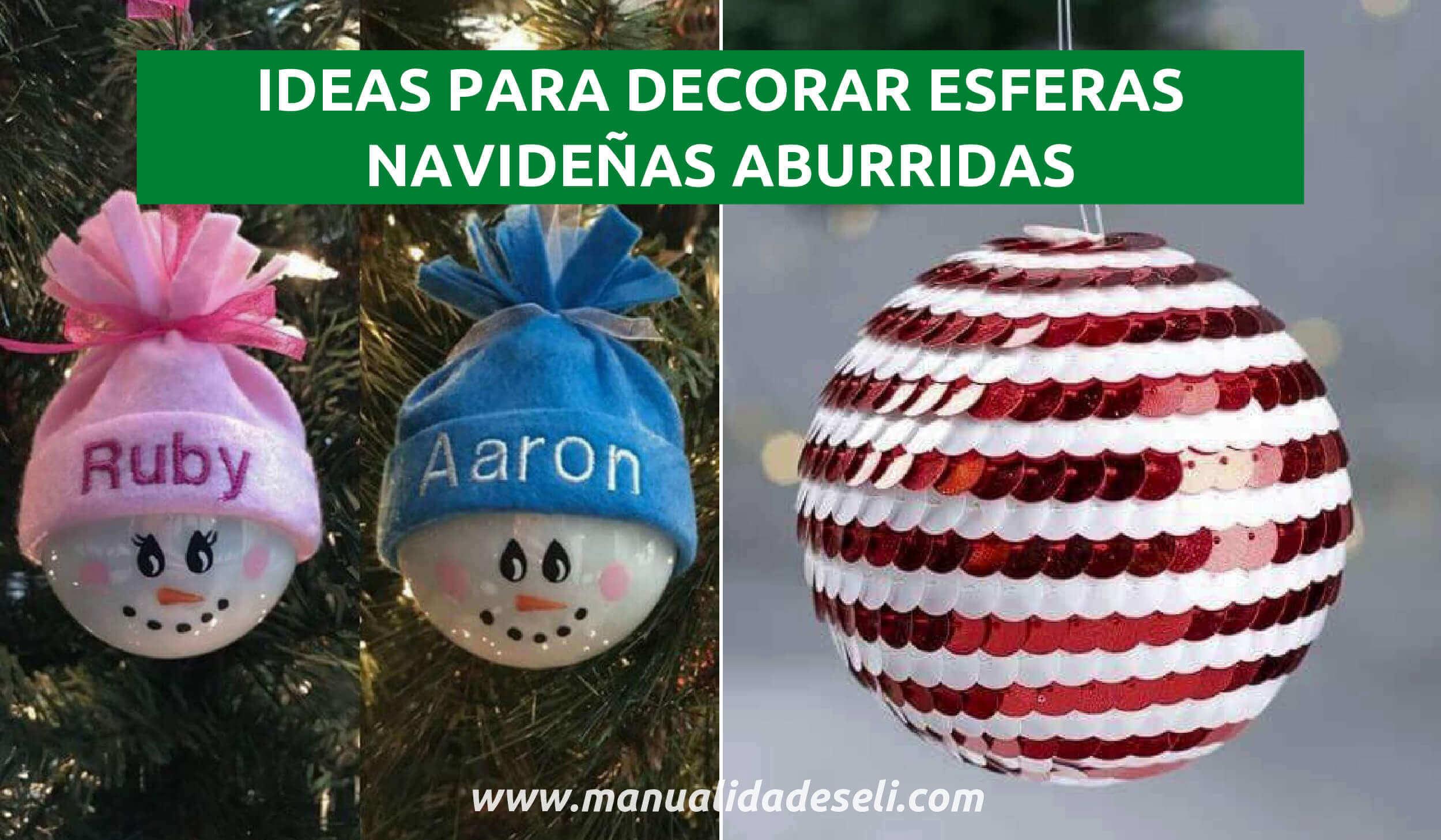 Lindas Ideas Para Decorar Esferas Navideñas Aburridas | Manualidades eli