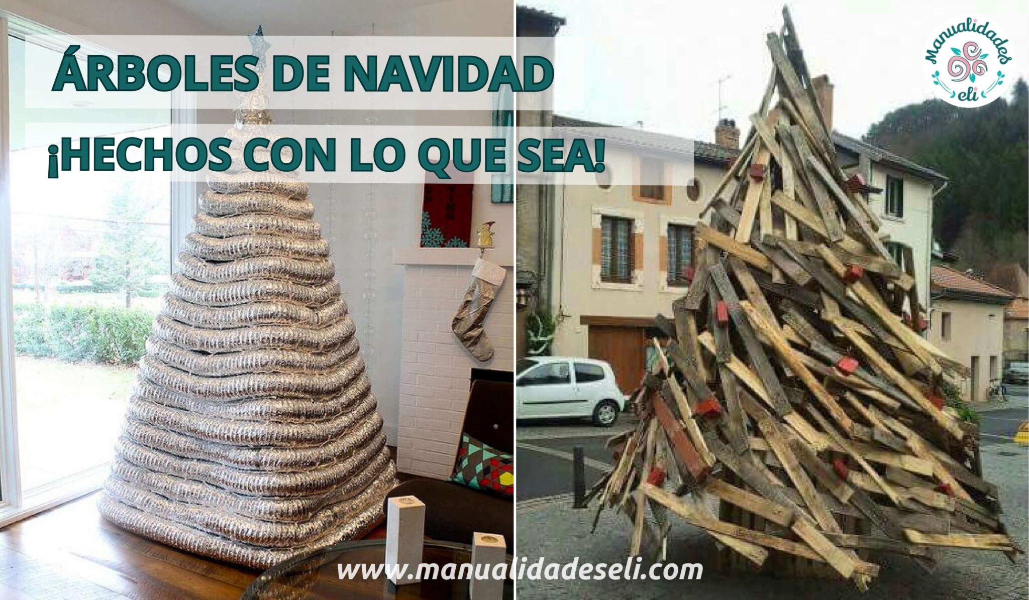 15 Ideas De Árboles De Navidad Hechos Con Lo Que Sea | Manualidades eli