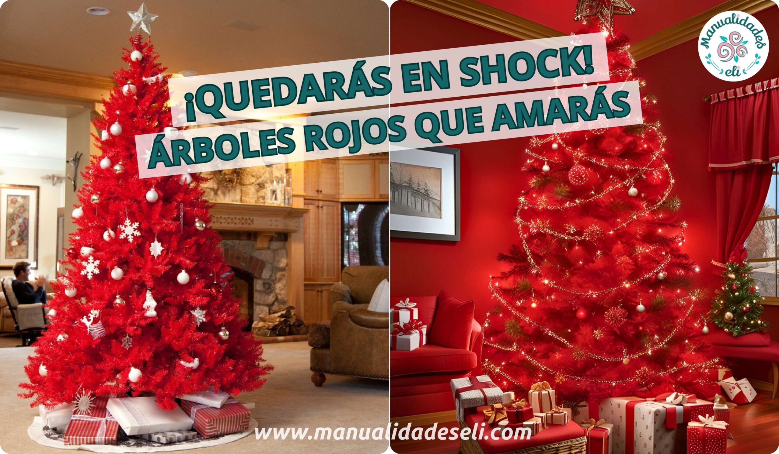 Árboles De Navidad Rojos Que Cambiarán Tu Forma De Decorar | Manualidades eli