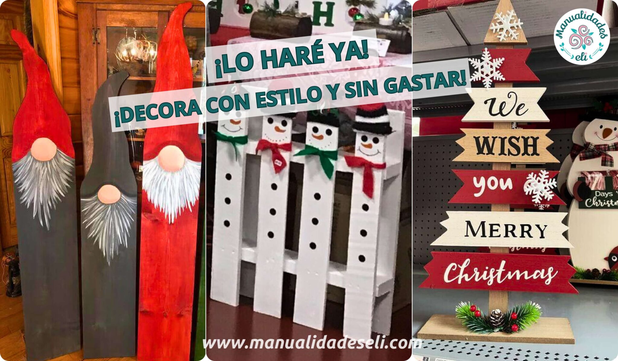 ¡Adornos De Navidad Con Palets! Impresiona A Todos Y Hazlos Tu Misma ...