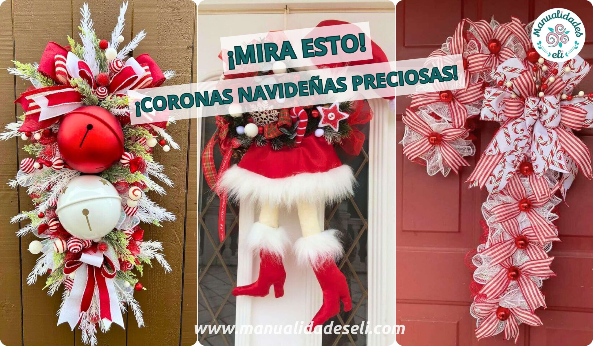 Ideas Sensacionales De Coronas Navideñas Para Tu Puerta | Manualidades eli