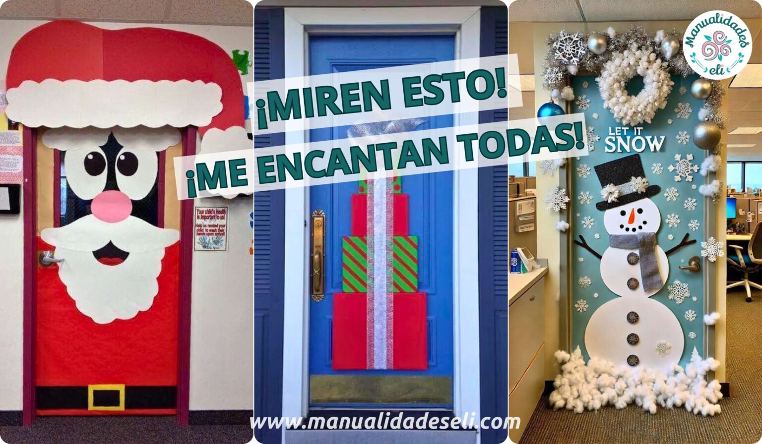Las Mejores Ideas De Decoración Para La Puerta En Navidad ...