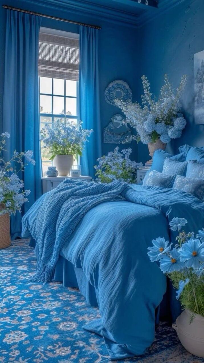 Decoración De Habitaciones En Color Azul Que Combina Elegancia Y Estilo ...