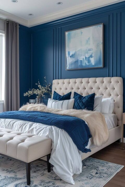 Decoración De Habitaciones En Color Azul Que Combina Elegancia Y Estilo ...