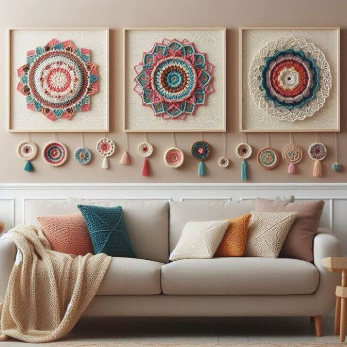 Decora Como Un Experto Con Cuadros Bordados A Crochet Originales | Manualidades eli