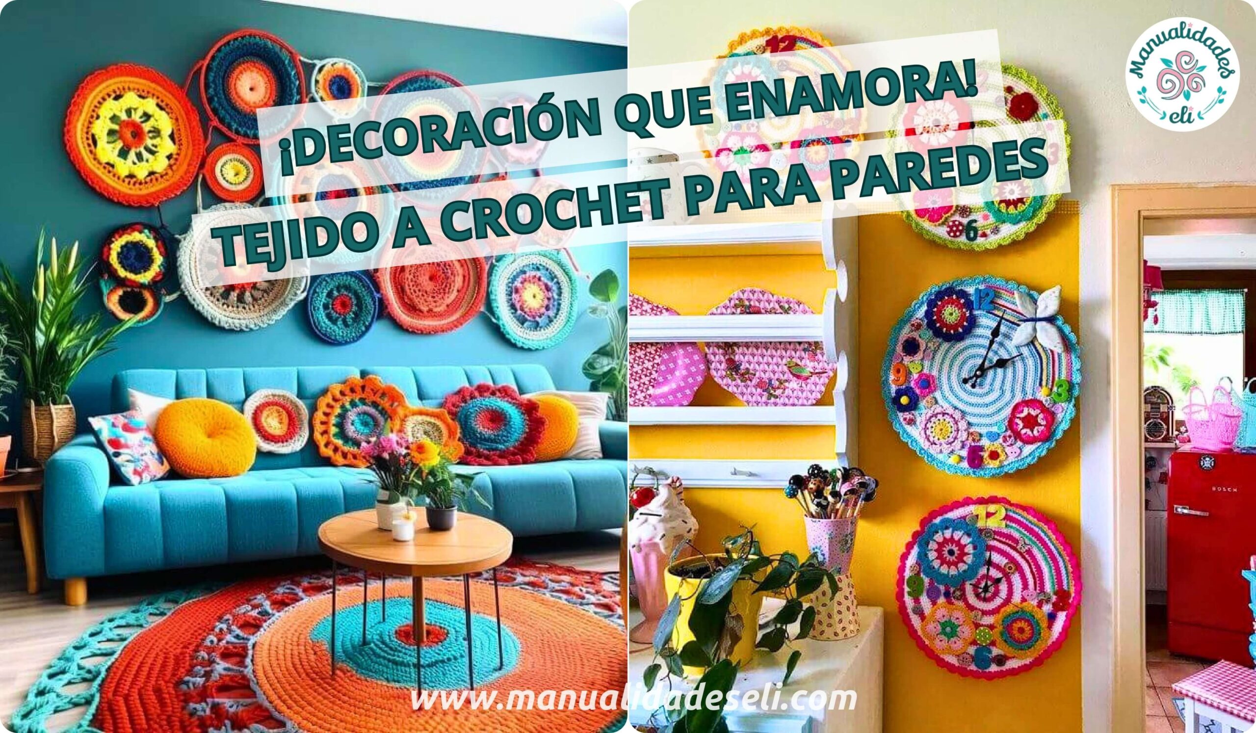 Decora Como Un Experto Con Cuadros Bordados A Crochet Originales | Manualidades eli