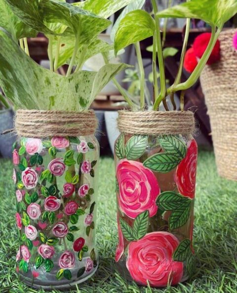 Ideas De Pintado De Botellas De Vidrio Que Añadirán Un Toque Único A ...