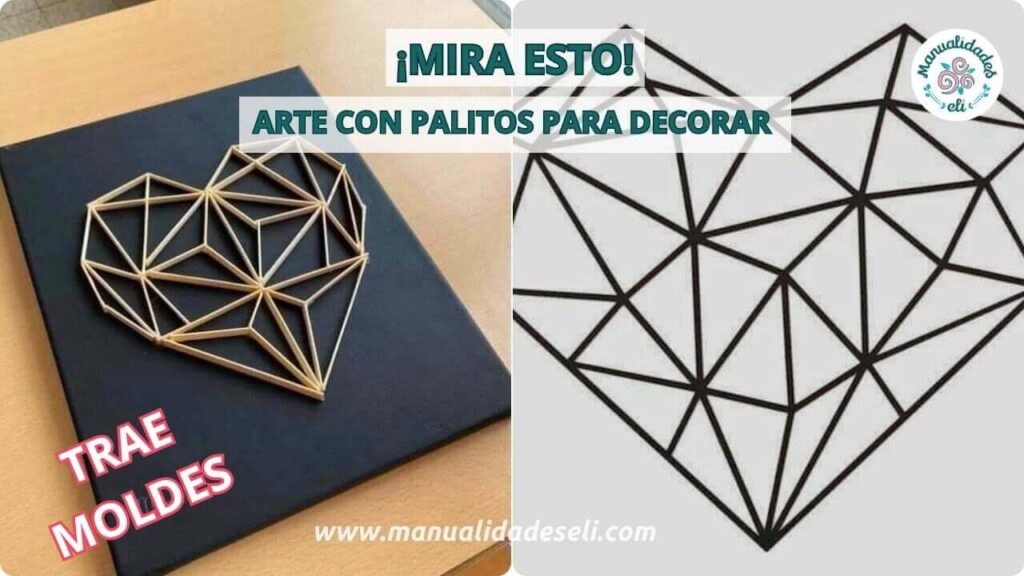 Imágenes De Arte Geométrico En Palitos De Madera: ¡Crea Y Decora ...