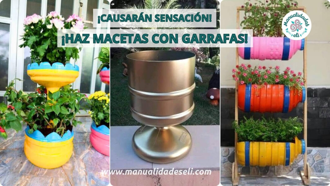 Las Mejores Ideas Para Hacer Macetas Con Garrafas De Agua Plástica ...